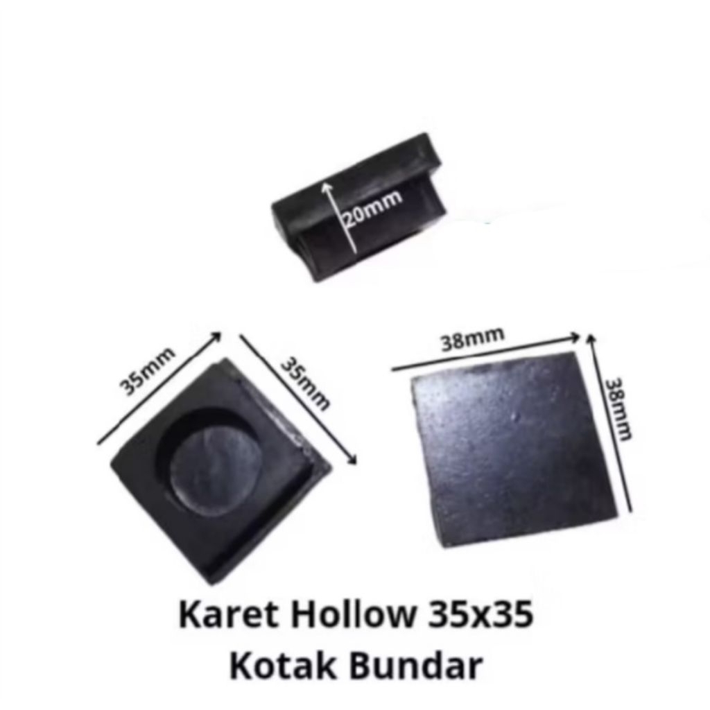 Jual karet hollow kotak bulat 35x35 untuk pipa hollow 35x35 | Shopee ...