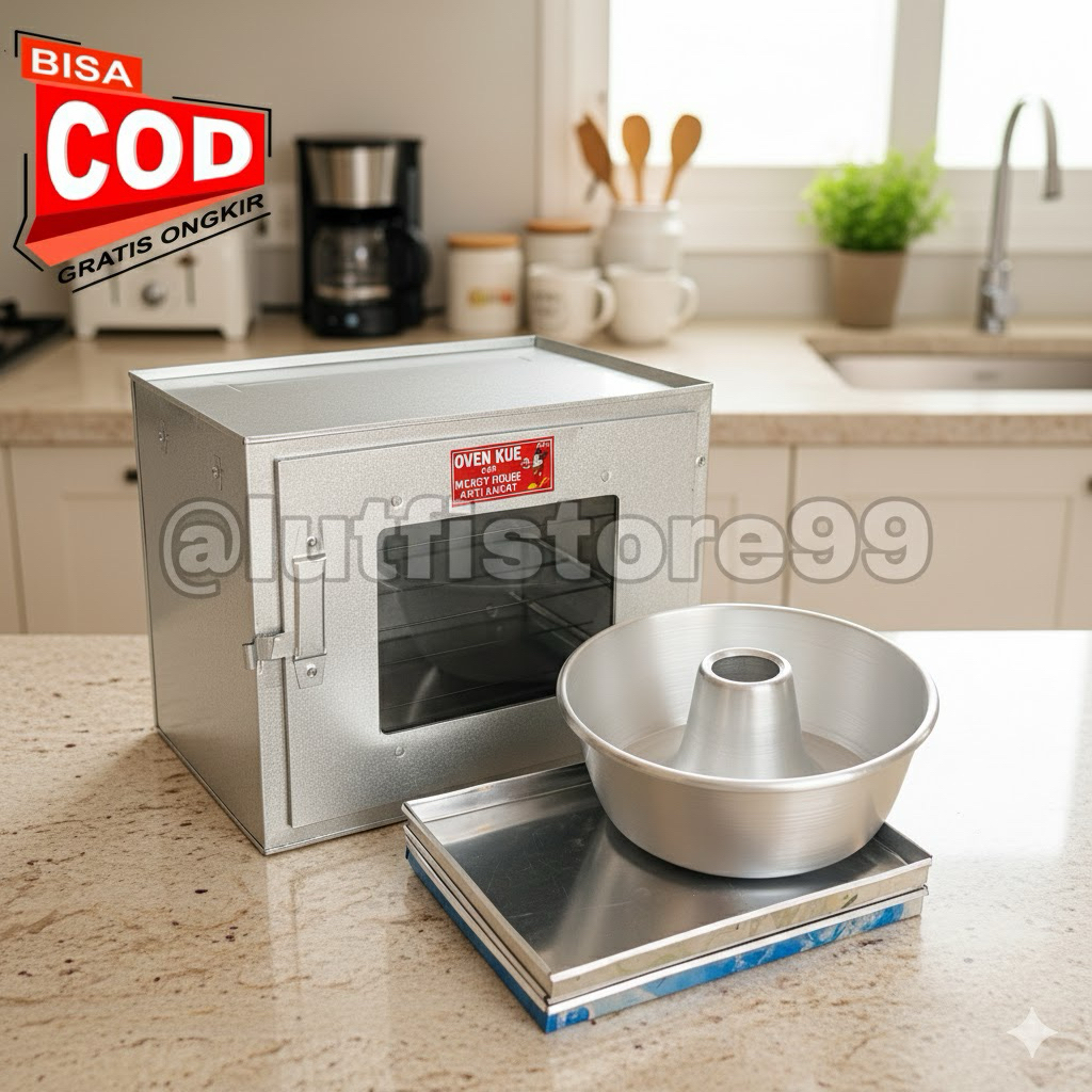 Jual Oven Tangkring Kompor Open Kue 3 Susun + 2 Jenis Loyang Mini Rak ...