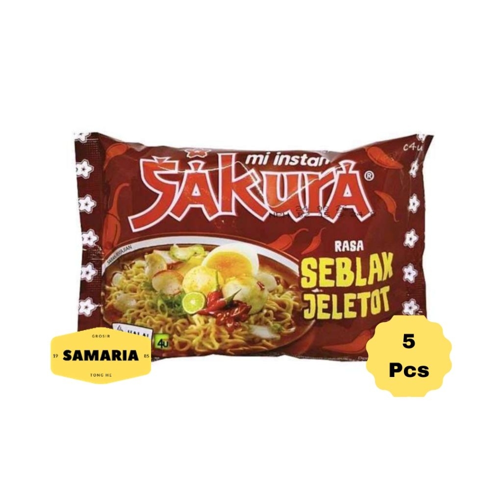 Jual Paket 5 Pcs Mi Sakura Mie Kuah Instant Rasa Seblak Jeletot Kemasan ...