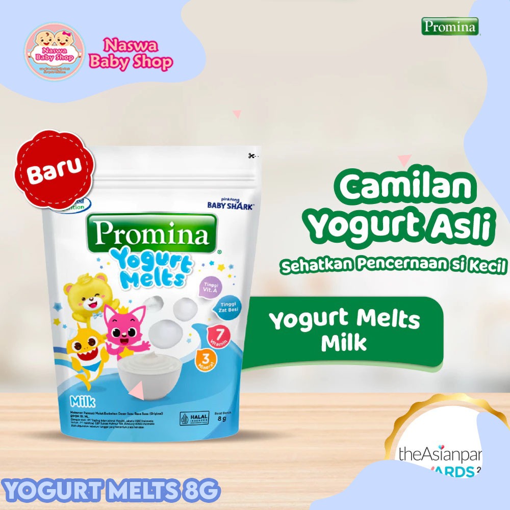 Jual Promina Yogurt Melts Milk Cemilan Sehat Anak 8g | Shopee Indonesia