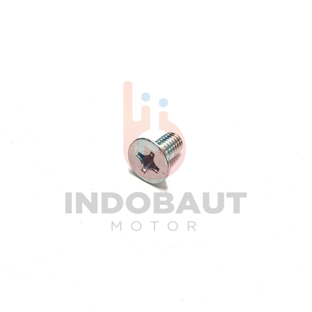 Jual Baut JF 6x8 Putih Obeng Plus M6x8 6mm M6 Kepala Datar Galvanis ...
