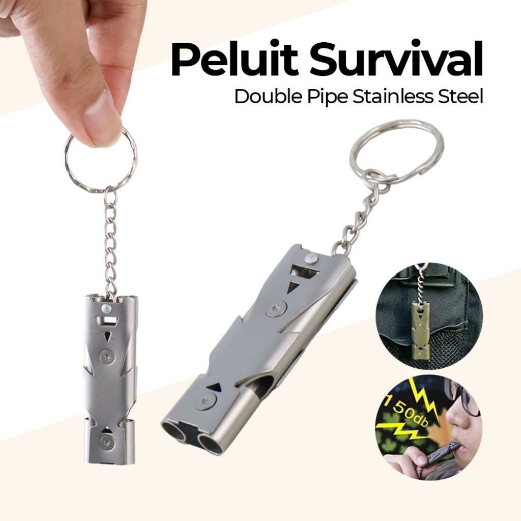 Jual BAKMK Peluit Outdoor Olahraga Bola Lari Pramuka Survival Double ...