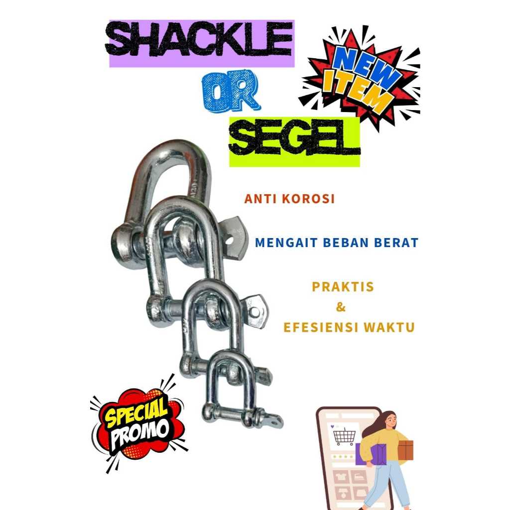 Jual Segel D Shackle D Klem D Galvanis Galvanized Silver Putih 10mm ...