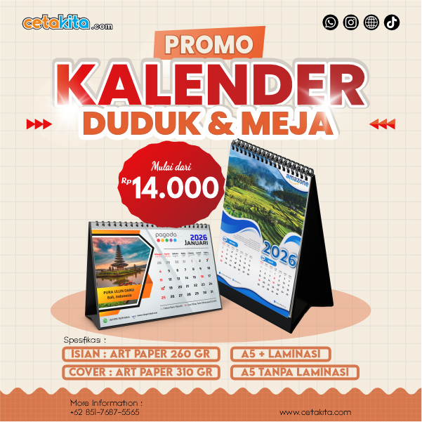 Jual Promo Kalender Meja Isi 7 Lembar | Shopee Indonesia