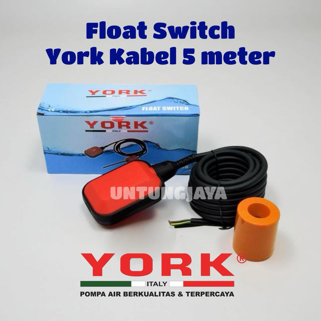 Jual FLOATING SWITCH YORK KABEL 5 METER // YORK FS 5 M // OTOMATIS ...