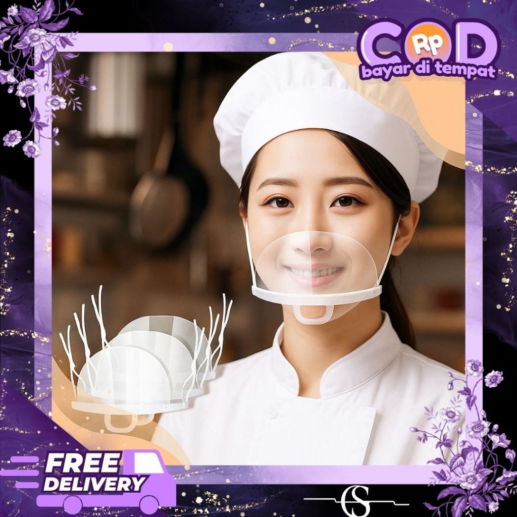 Jual Masker Penutup Mulut Transparan Chef Kantin Restoran / Masker ...