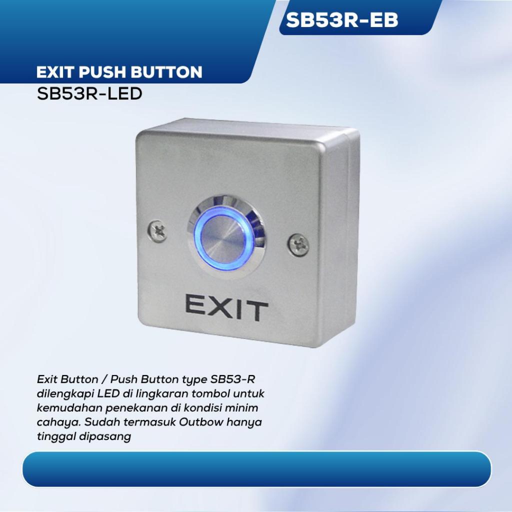 Jual Tombol Emergency Exit LED SB53R-EB Push Button - Alarm Darurat ...