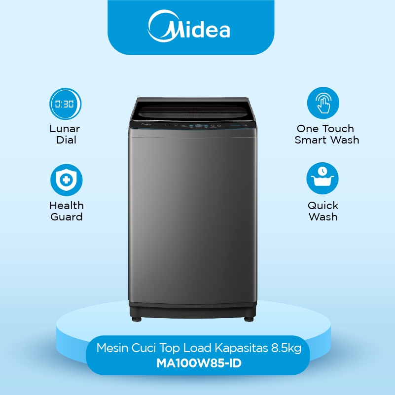 Jual Midea Mesin Cuci/Washing Machine Top Load Kapasitas 8.5kg ...