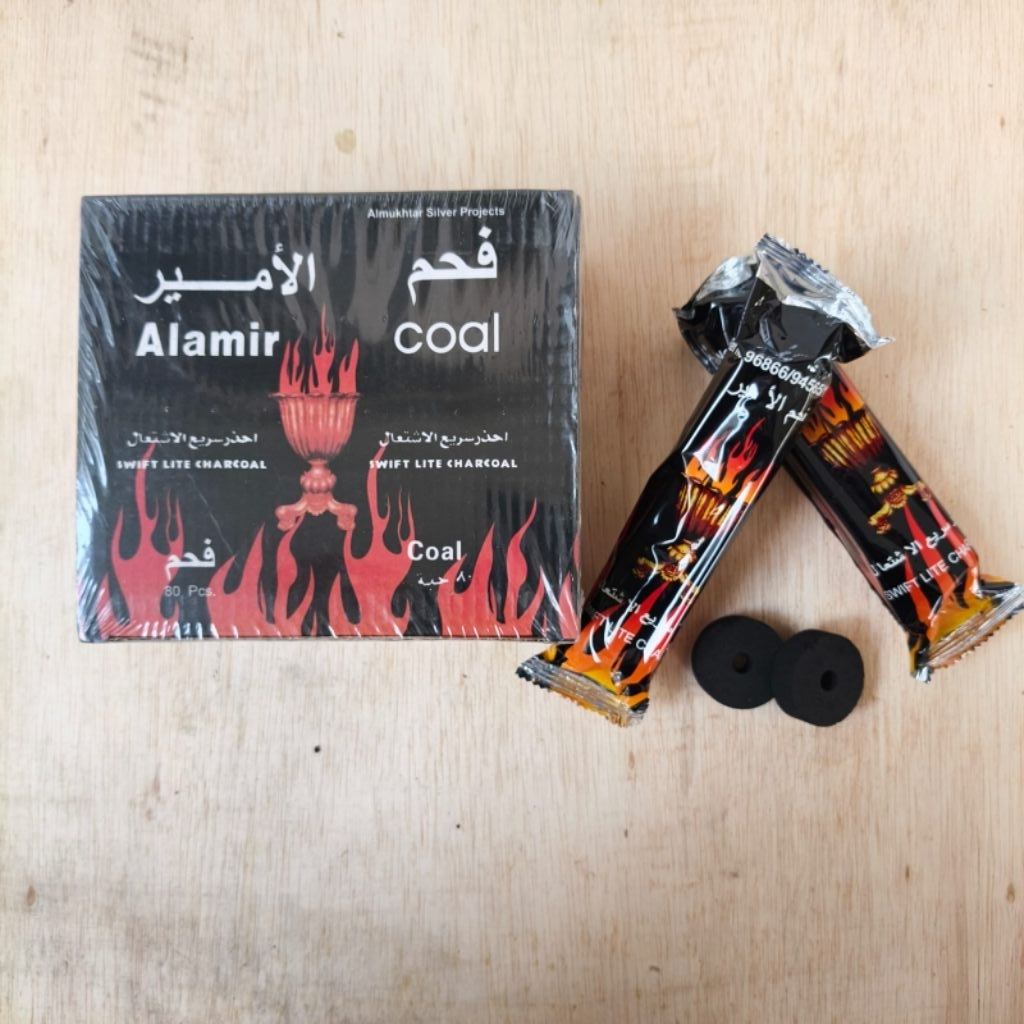 Jual Arang Magic Perpack / Box isi 8 Kemasan Arang Charcoal Al Amir 1 ...