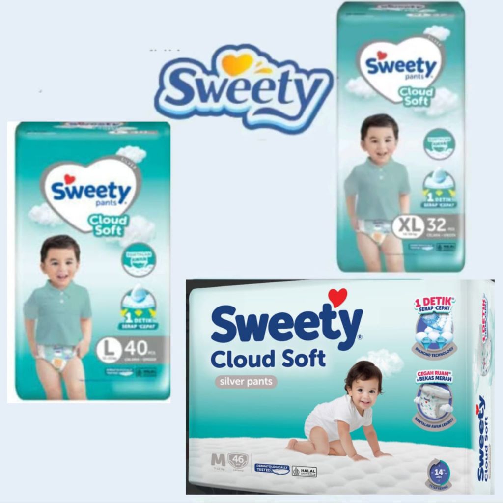 Jual sweety silver cloud soft M46,L40,XL32 | Shopee Indonesia