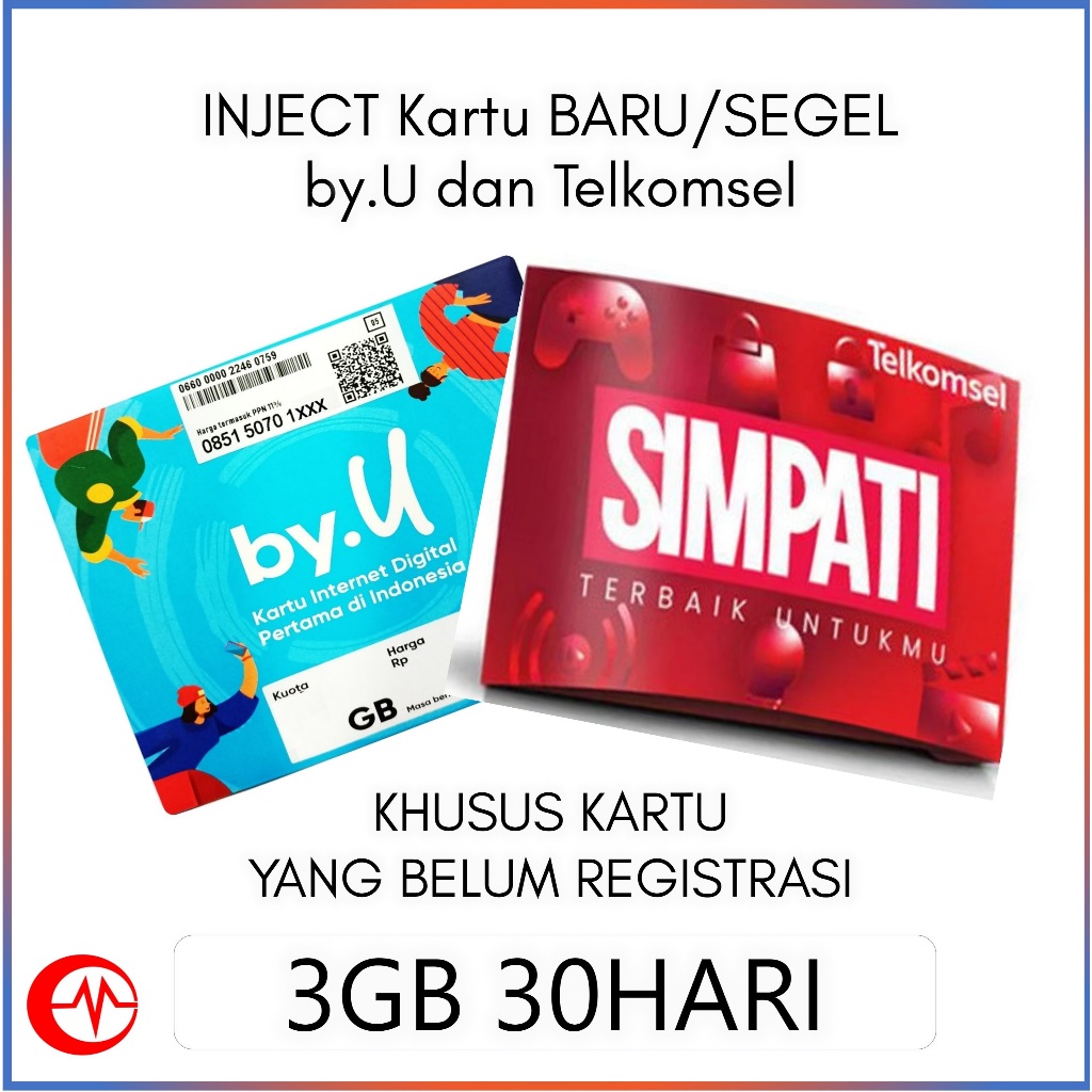 Jual [INJECT] Paket Data by.U dan Telkomsel 3GB SYARAT UNTUK REGISTRASI ...