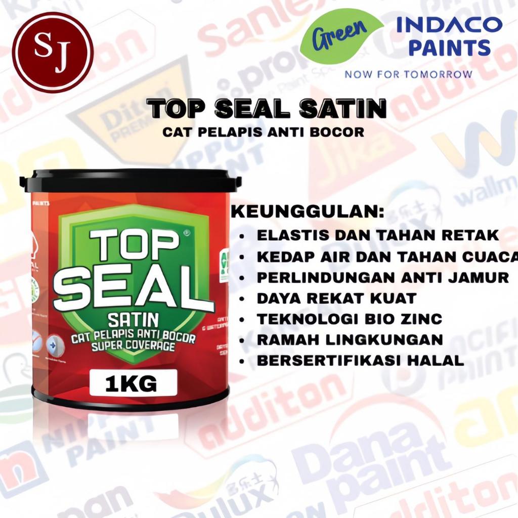 Jual Cat Pelapis Anti Bocor Super Coveragei TOP SEAL SATIN 1Kg INDACO ...