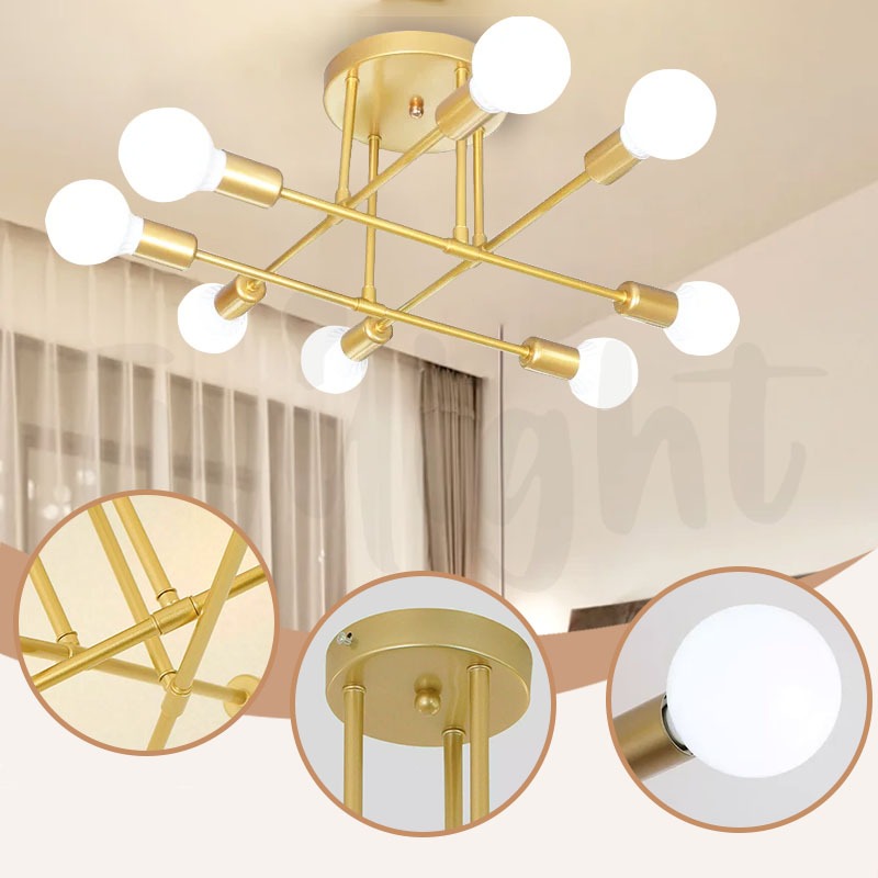 Jual Lampu Gantung Chandelier Modern, Lampu Plafon Gaya Industri Besi ...