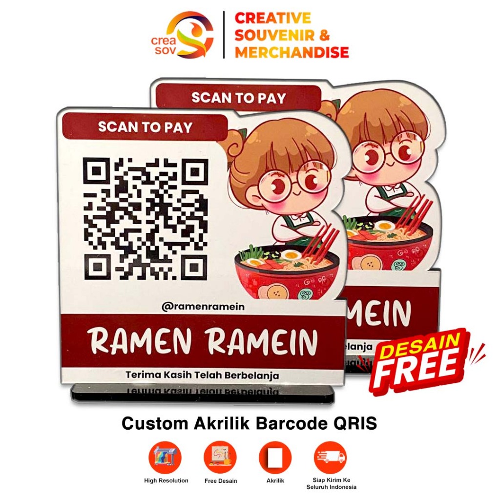 Jual Creasov - Cetak QRIS QR Code Toko Akrilik Stand Stiker Premium ...