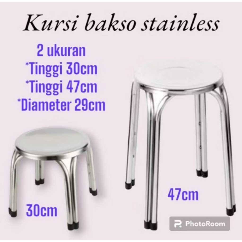 Jual Kursi Besi Stainless steel BANGKU BULAT STAINLESS STEEL TEMPAT ...