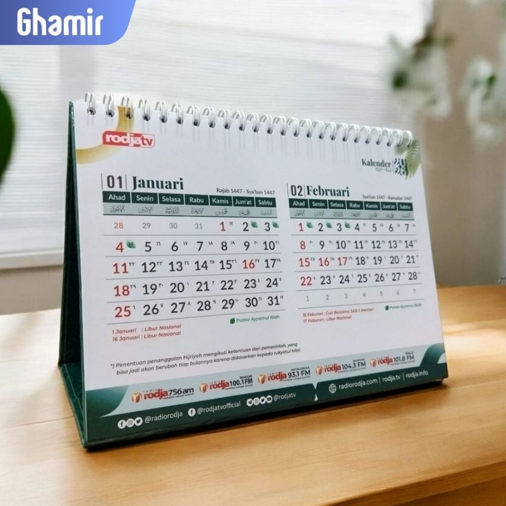 Jual Kalender Meja Rodja 2026 Masehi dan Hijriyah - Kalender Rodja 2026 ...