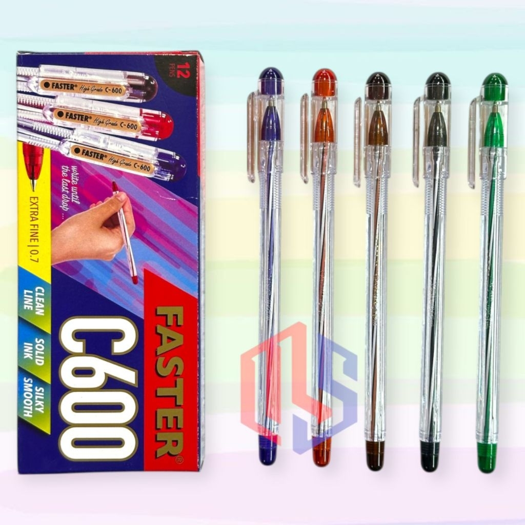 Jual Pulpen / Ballpoint / Pen Faster C.600 (12 Pcs) | Shopee Indonesia