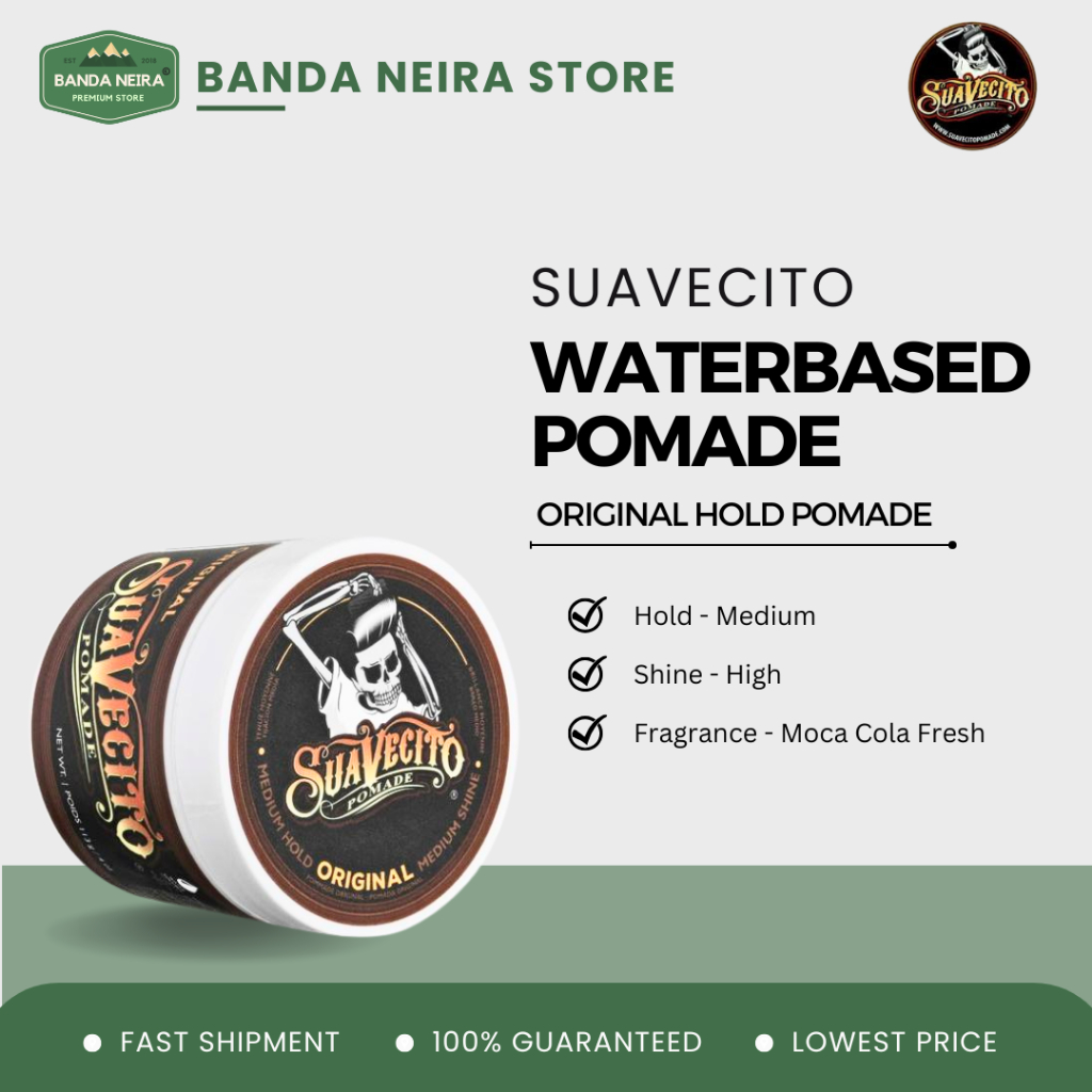 Jual Suavecito Original Hold Waterbased Water Based Pomade | Shopee ...