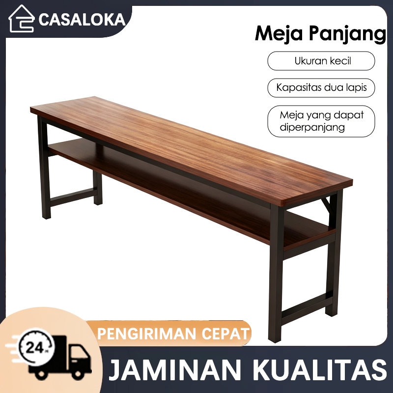 Jual Meja panjang dua lapis, meja belajar, meja komputer panjang, meja ...