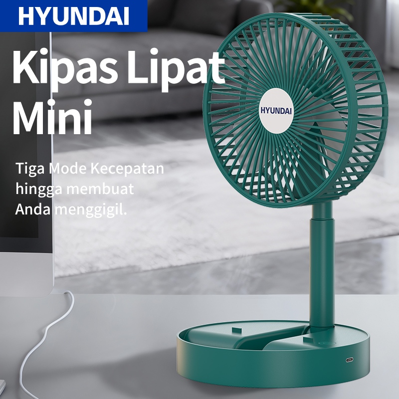 Jual Hyundai kipas angin mini fan portable adjustable genggam Folding ...