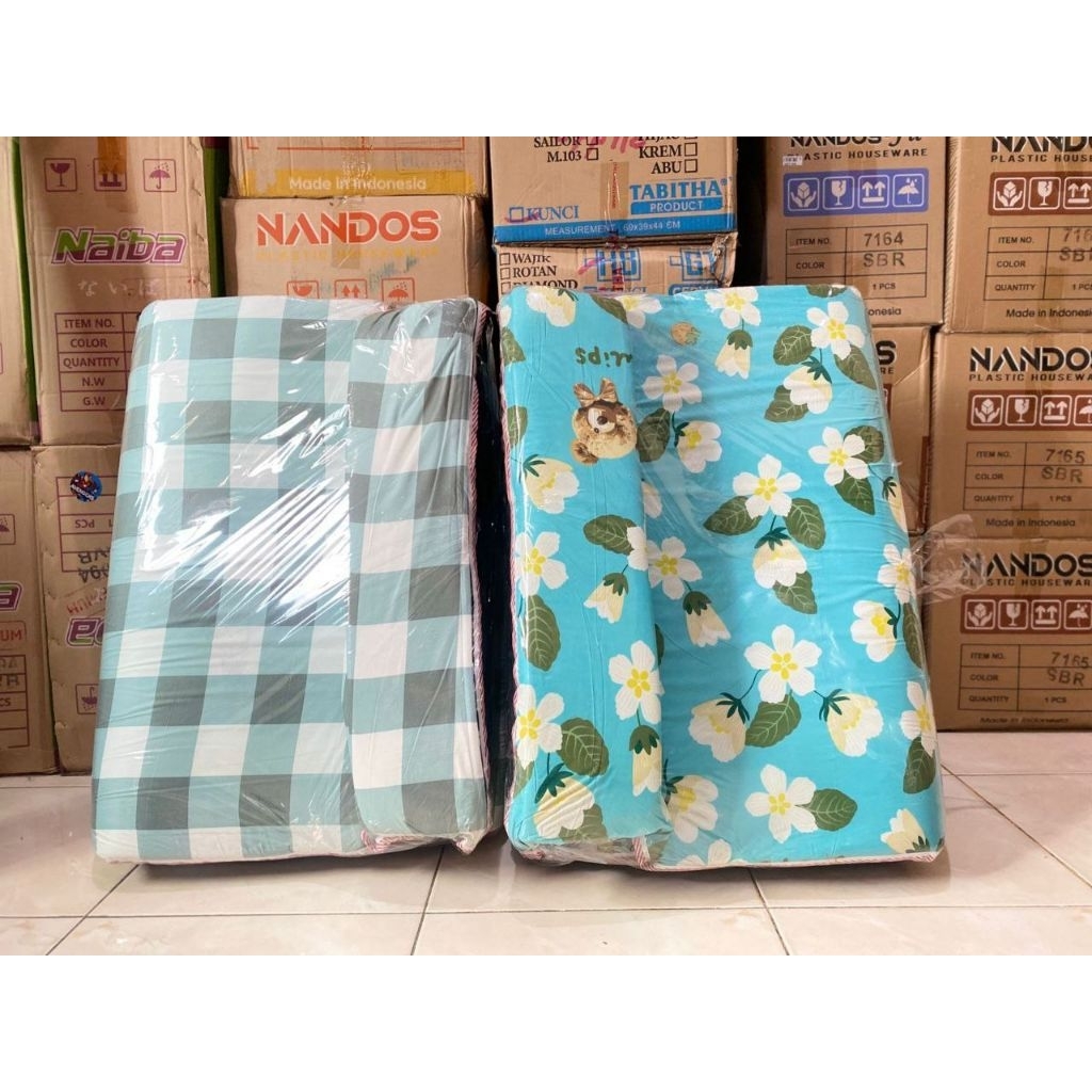 Jual KASUR BUSA LIPAT MOTIF 6 CM KASUR SINGLE 75 x 175cm (BISA PILIH ...