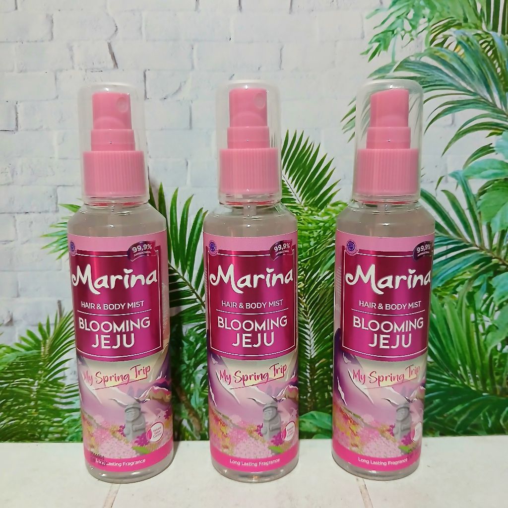 Jual MARINA HAIR & BODY MIST PINK BLOOMING JEJU MY SPRING TRIP 100 ml ...