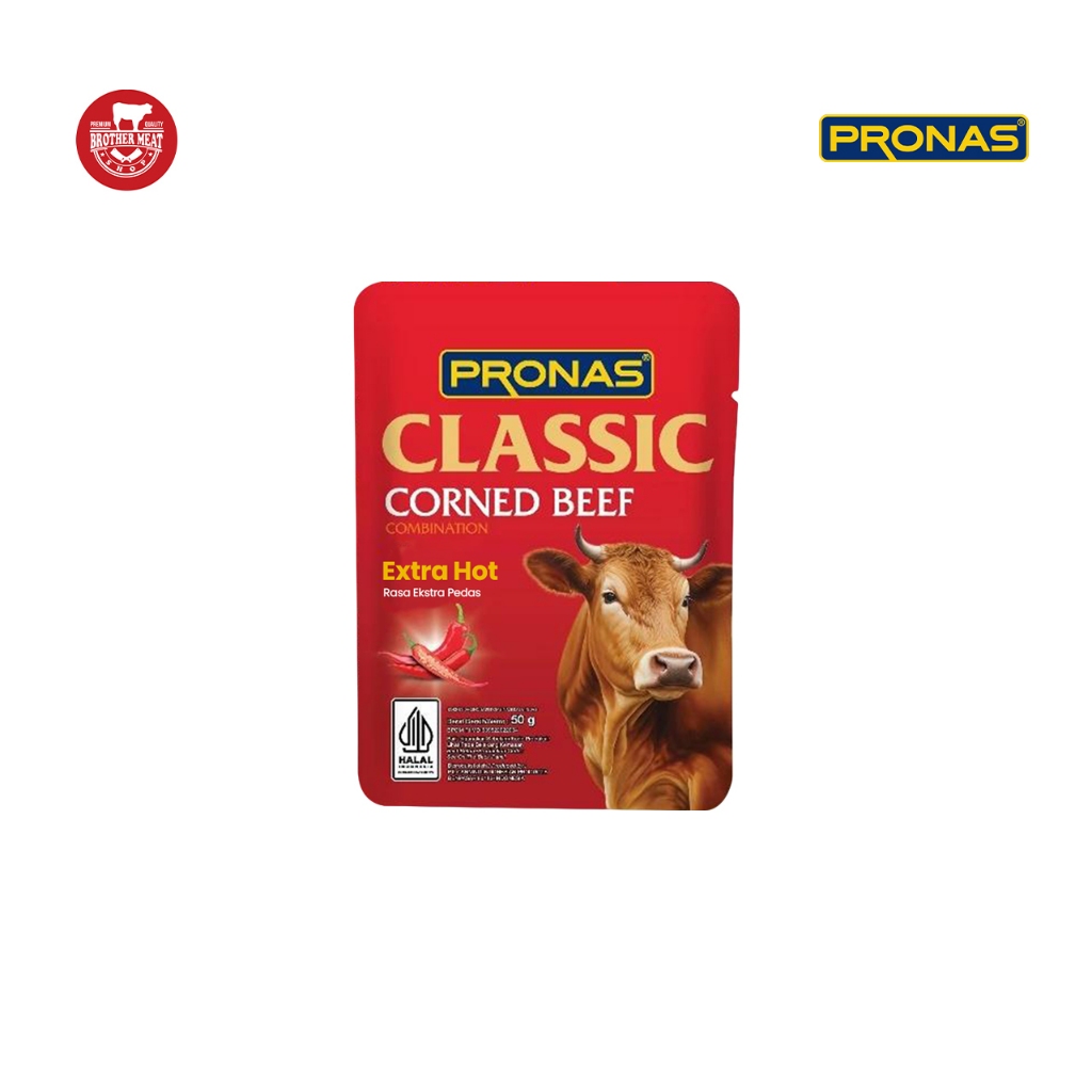 Jual PRONAS Corned Beef Sachet Extra Hot 50gr - Brothermeatshop ...
