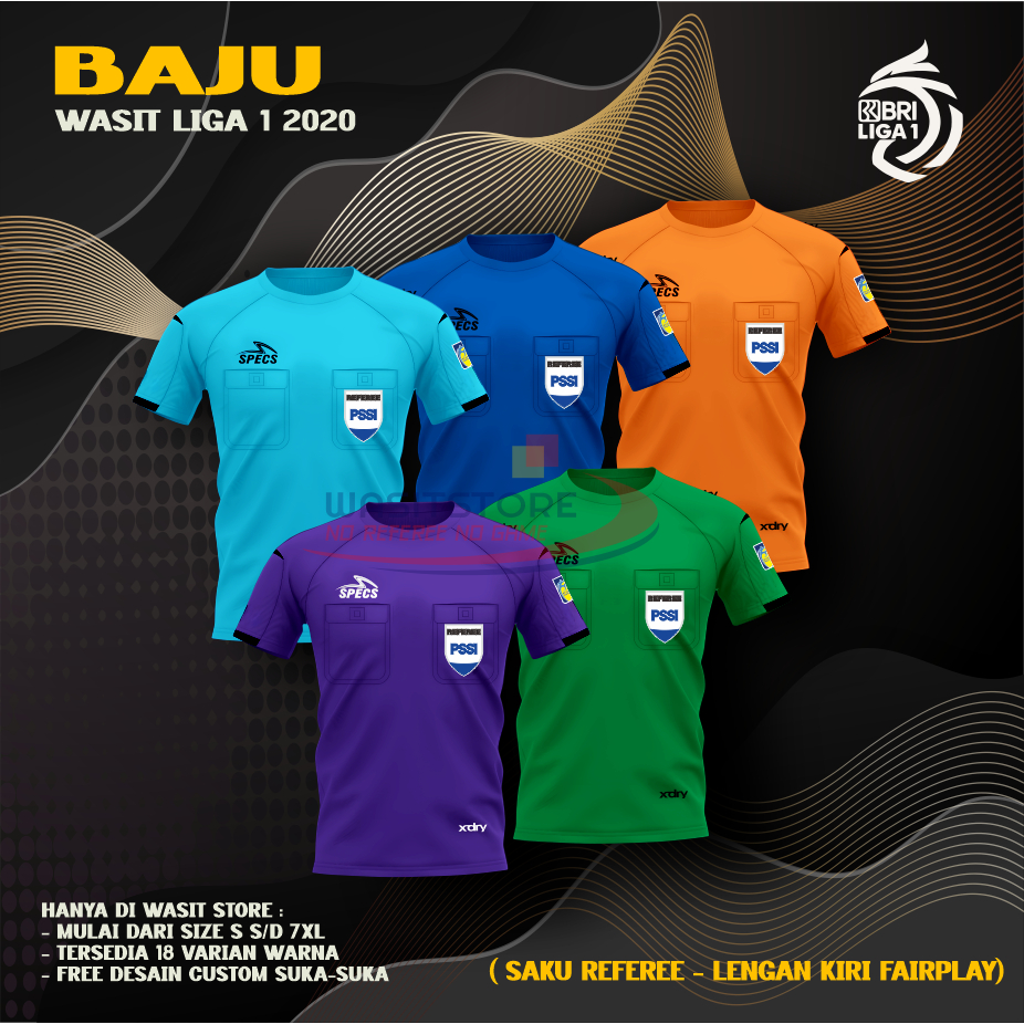 Jual BAJU WASIT LIGA1 2020/2021 ( SAKU REFEREE PSSI - LENGAN KIRI ...
