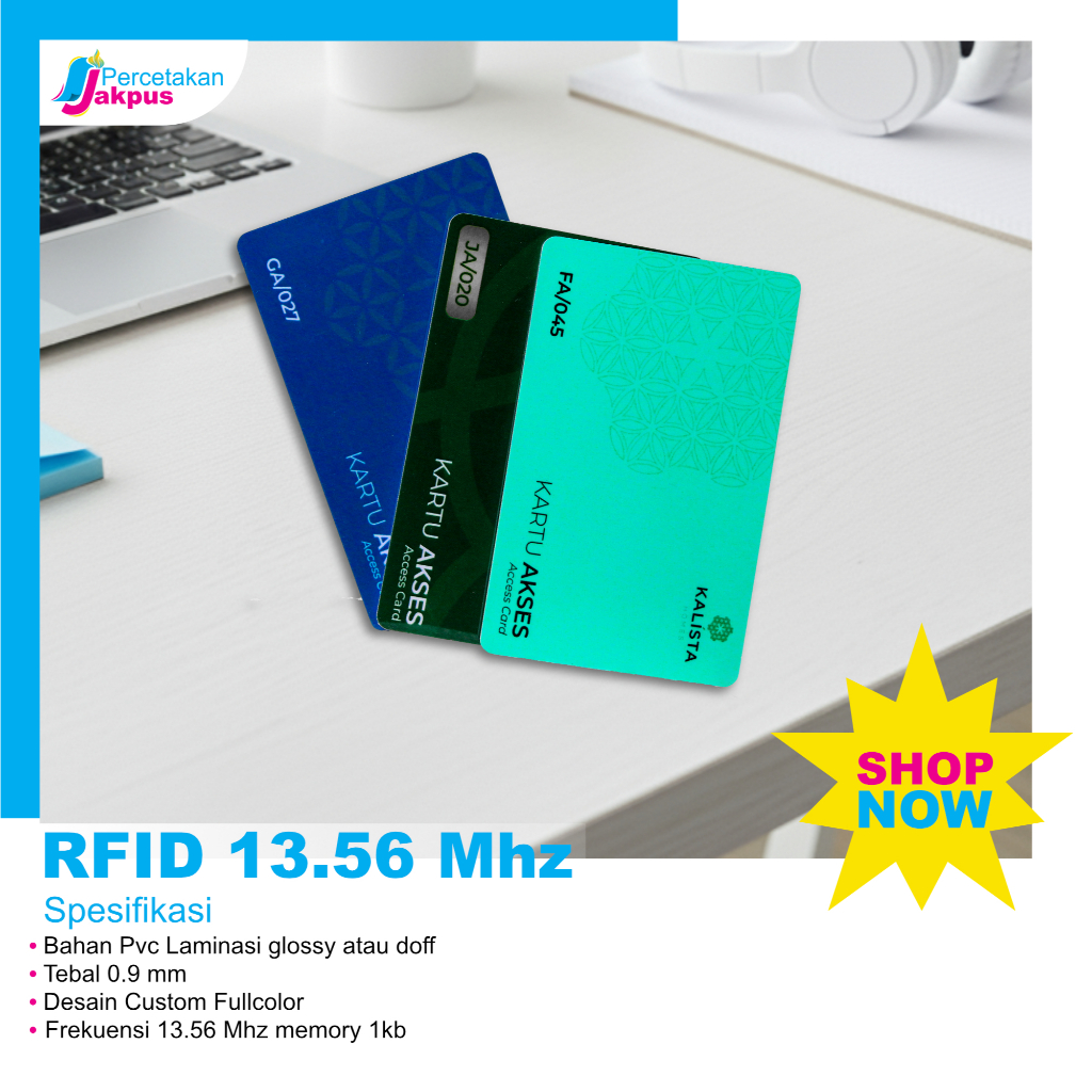 Jual blank id card 13,56 Mhz RFID s50 1K Thermal Ribbon Kartu PVC Anti ...