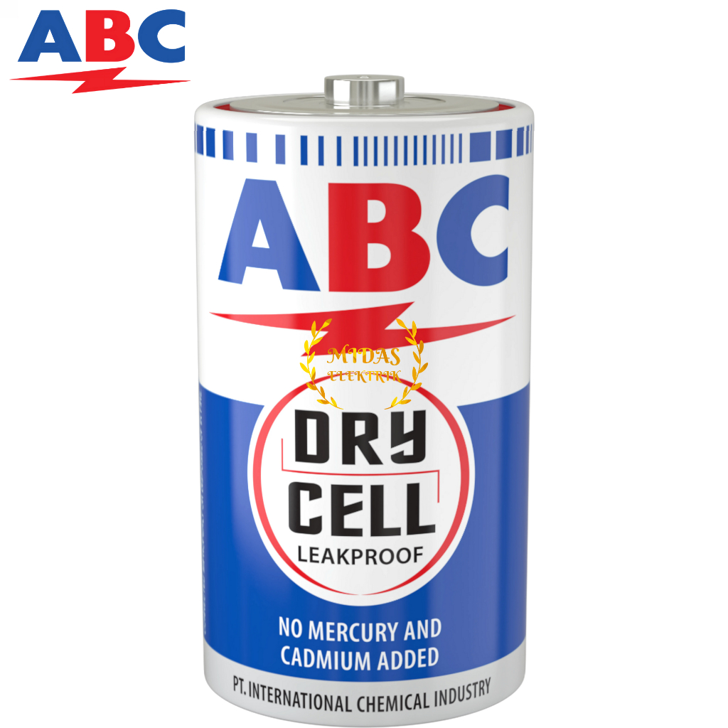 Jual ABC Carbon Zinc Baterai Battery General Purpose Dry Cell Ukuran D ...