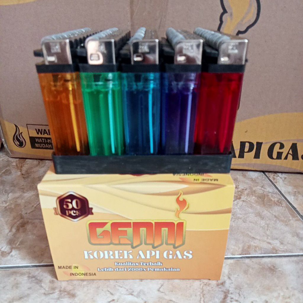 Jual korek gas/bensin gas/mancis/merk genni ukuran besar/1 Box | Shopee ...