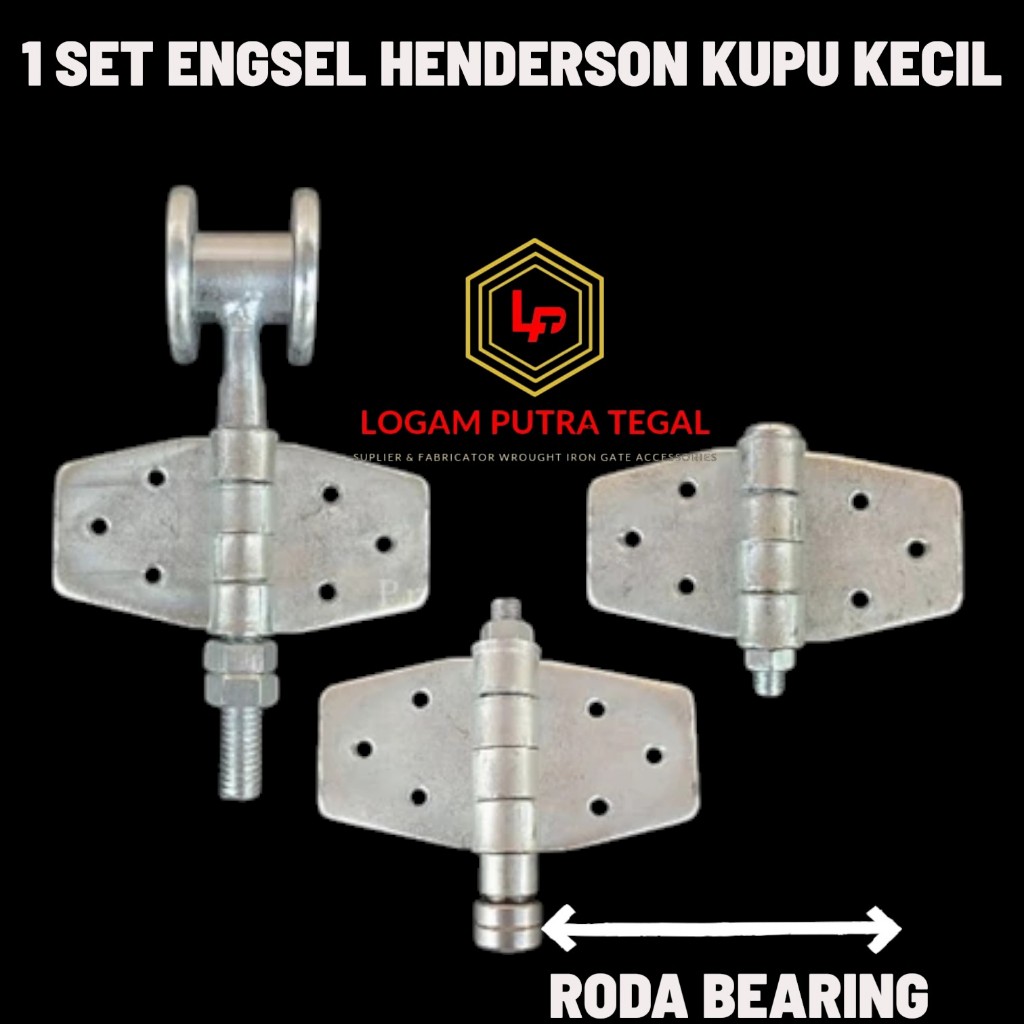 Jual (1 SET) Engsel Henderson Kupu Kecil | Roda Atas | Engsel Tengah ...