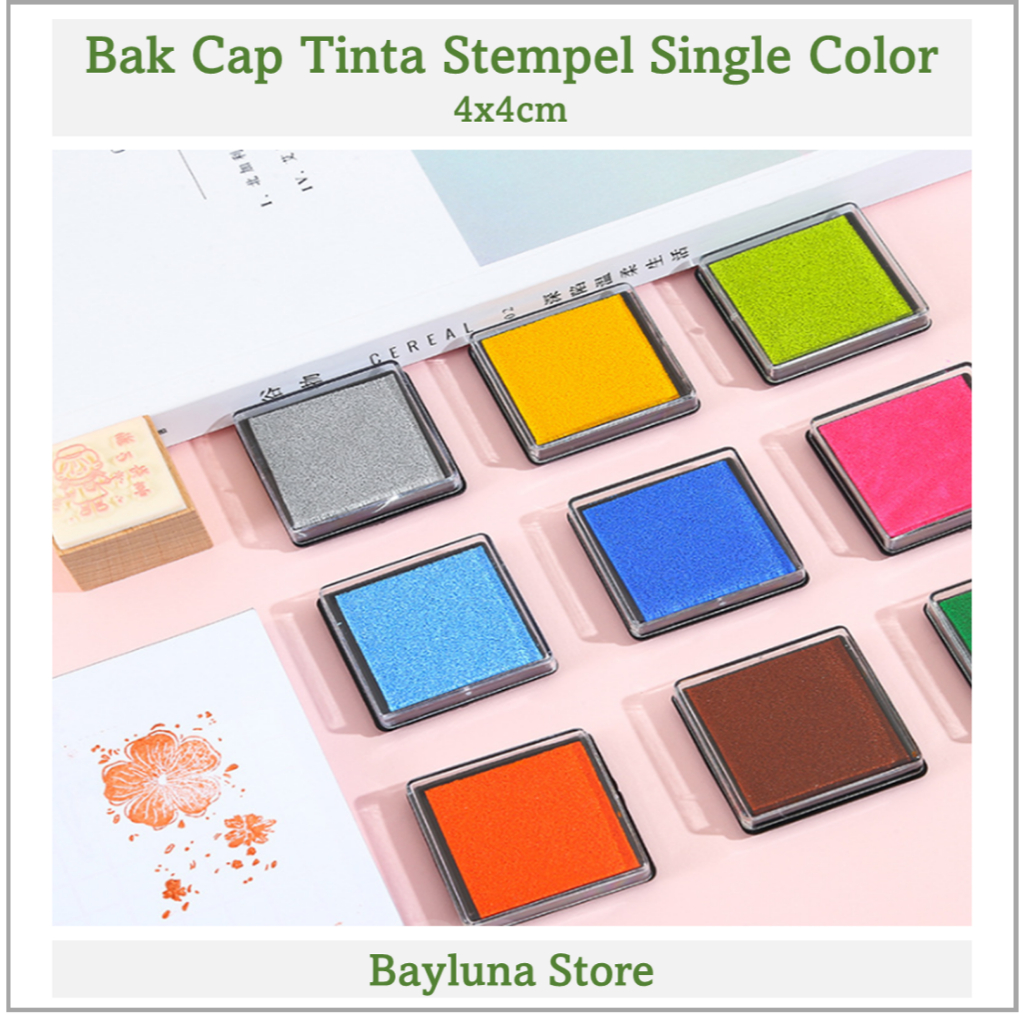 Jual BYL Bak Cap Tinta Inkpad Stempel Single Color 40x40mm, Bantalan ...