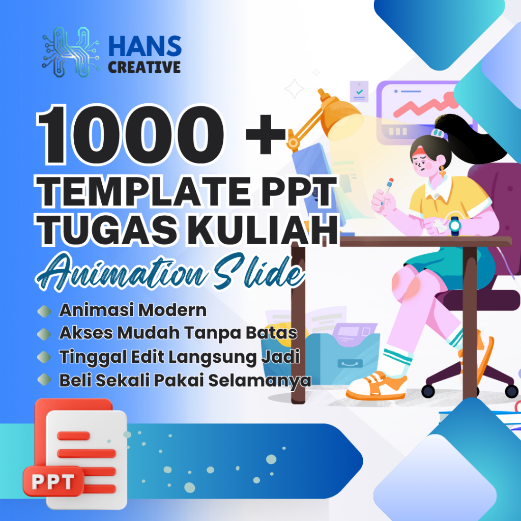 Jual HANS Creative - Template PPT Tugas Kuliah Animation Slide | Shopee ...