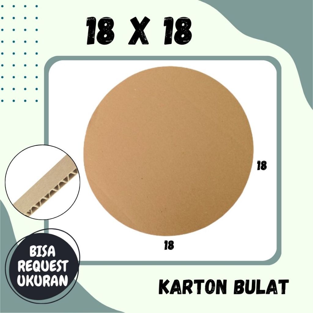 Jual Sheet Bulat 18x18 Single Wall Kardus Lembaran Bundar Lingkaran ...