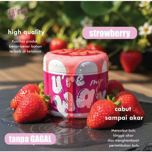 Jual ORIGINAL YOU ARE MY WAX STRAWBERY SUGAR MURAH BUNDLE STRIPERS DAN SPATULA | WAXING ...