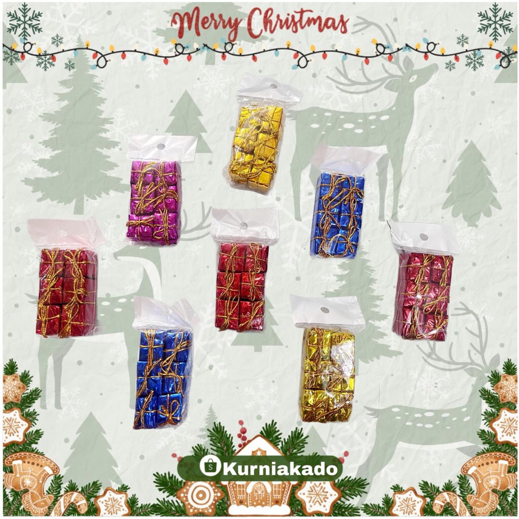 Jual Hiasan Pohon Natal KADO isi 6 | Dekorasi Christmas Aksesoris ...