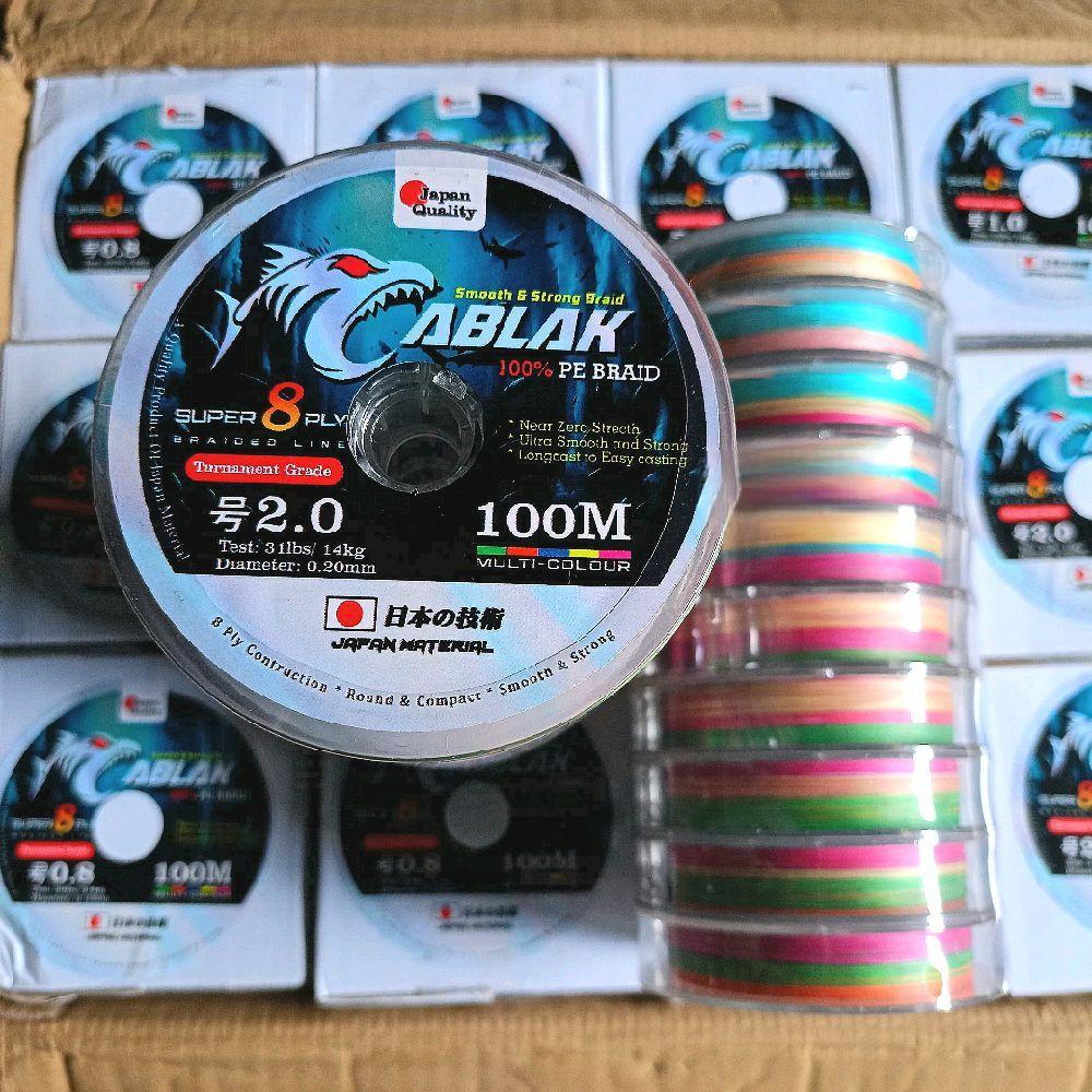Jual Benang PE X8 Multi Colour Super Smoth 100 meter Conection CABLAK ...