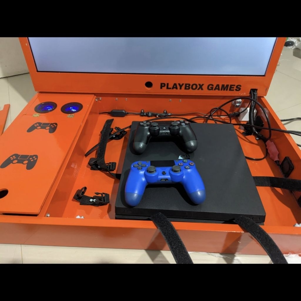 Jual PS Box 32 inch plus Racing wheel simulator (include TV & PS4 ...