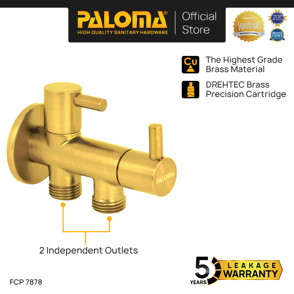 Jual PALOMA FCP 7878 Keran Stop Valve Cabang Faucet Keran Toilet Keran ...