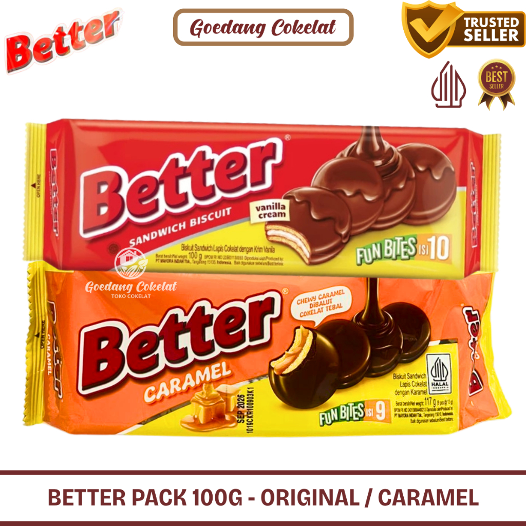 Jual Better Fun Bites Big Pack Sandwich Biscuit Biskuit Coklat Vanilla ...