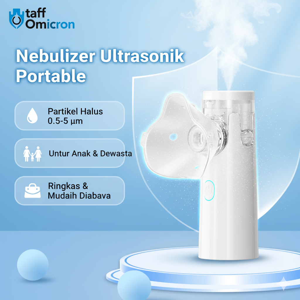 Jual TaffOmicron Alat Uap Batuk Pilek Anak Terapi Pernapasan Mesh ...