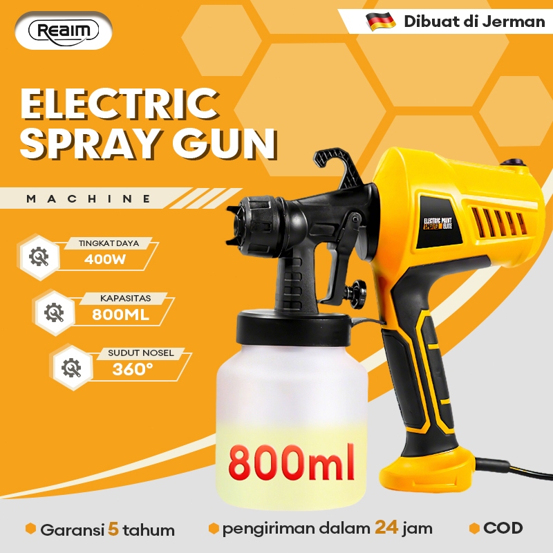 Jual REAIM Spraygun Cat Semprot 800ML Electric Spray Gun 450W mesin ...
