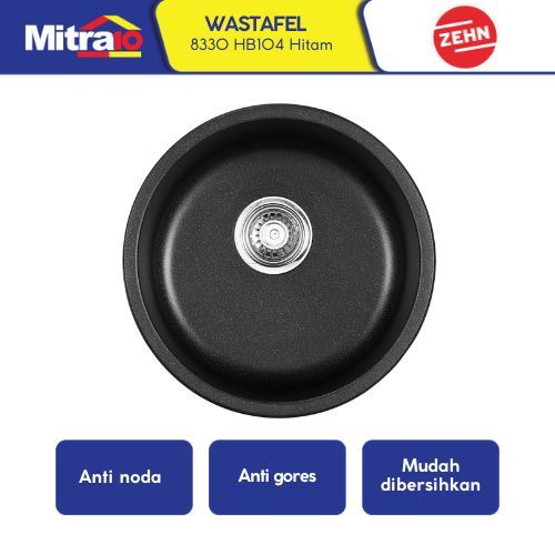 Jual Wastafel Granite Bulat Zehn+ 43x19cm Hitam 8330 - Round Granite ...