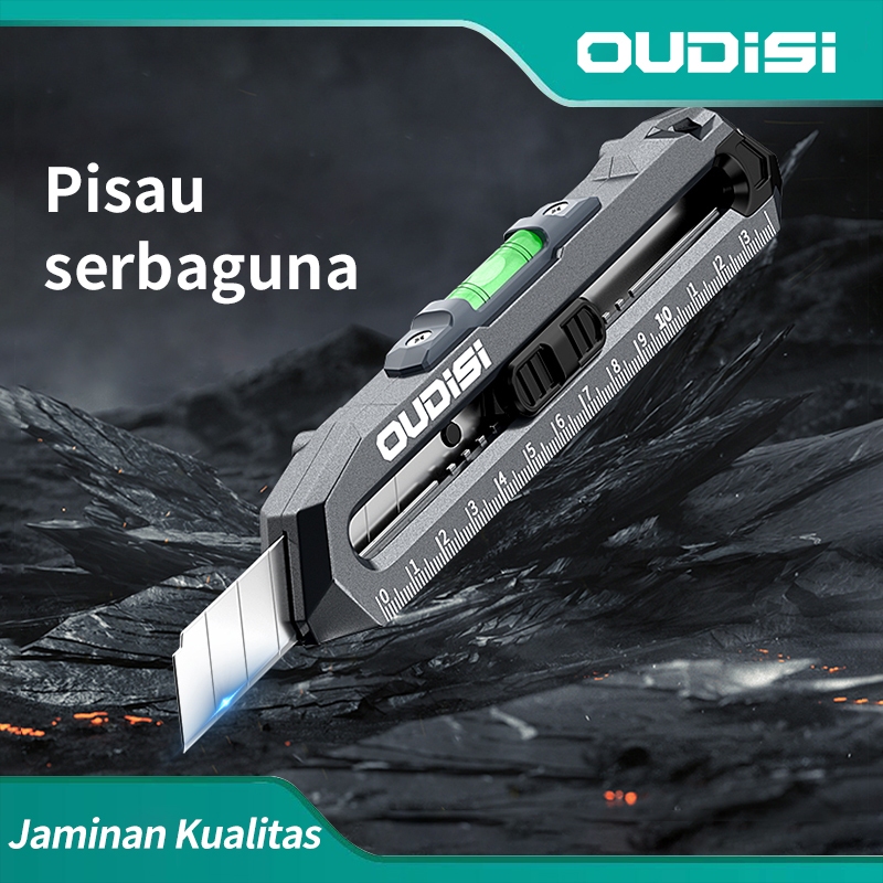 Jual OUDISI Stainless Steel Utility Knife Large Handle Paper Cutter ...