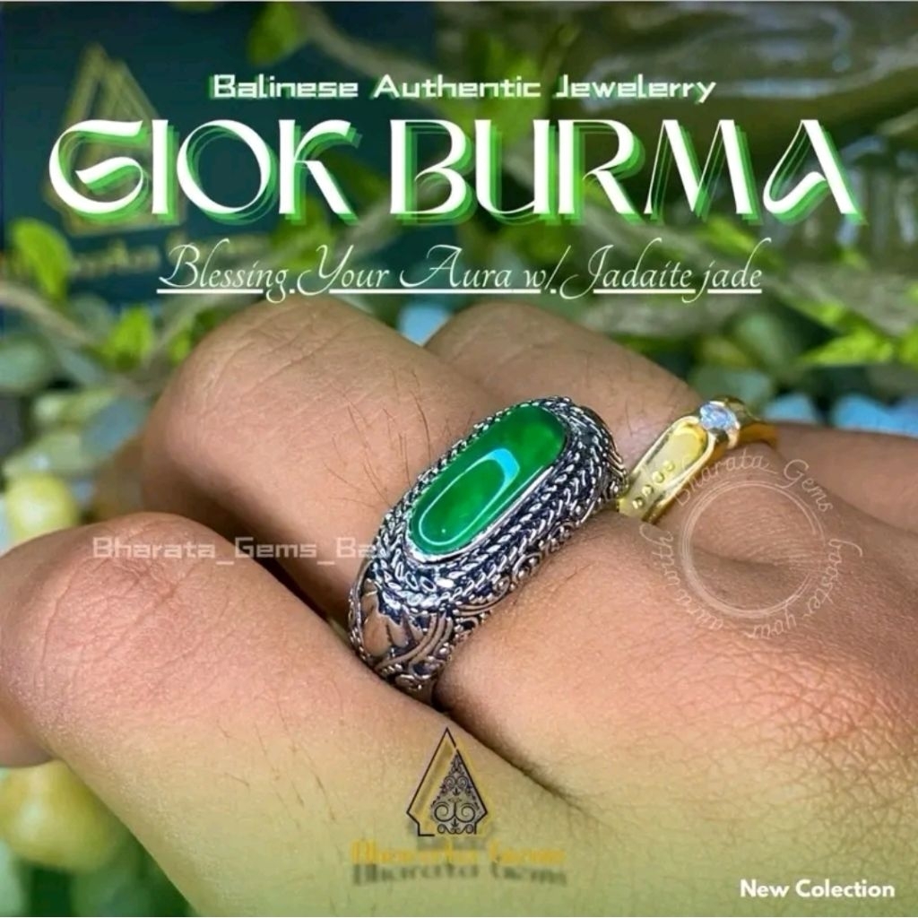 Jual GIOK BURMA TYPE A (Imperial Green) w/Balinese Authentic Rings by ...