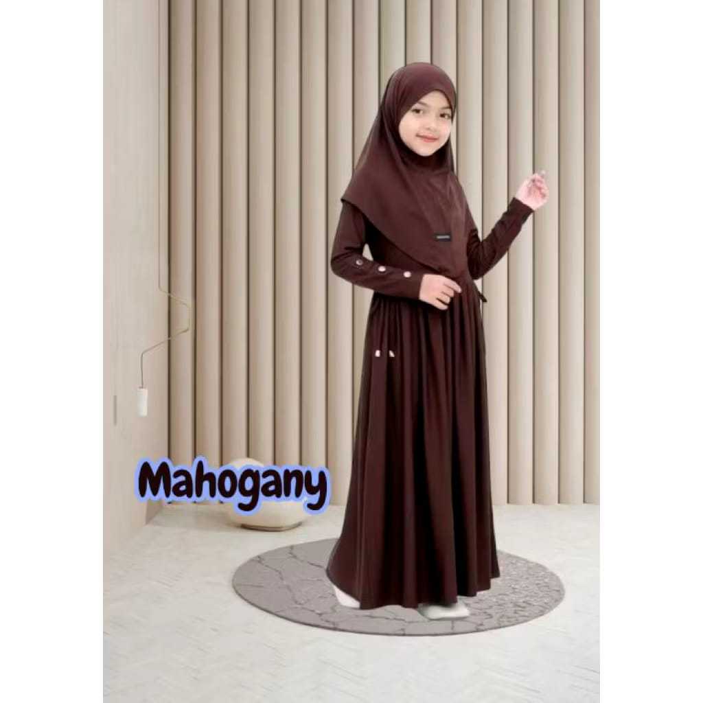 Jual Gamis Abaya Anak Inara Serut Pinggang Usia 0-9 Tahun Bahan Jersey ...