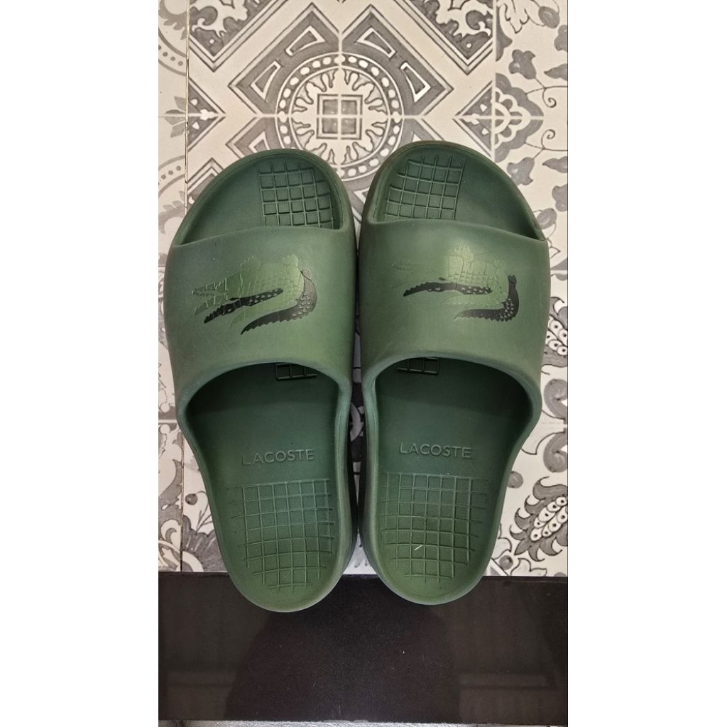 Jual Lacoste Mens Serve Slide 2.0 Evo Synthetic Colour Block Slides ...