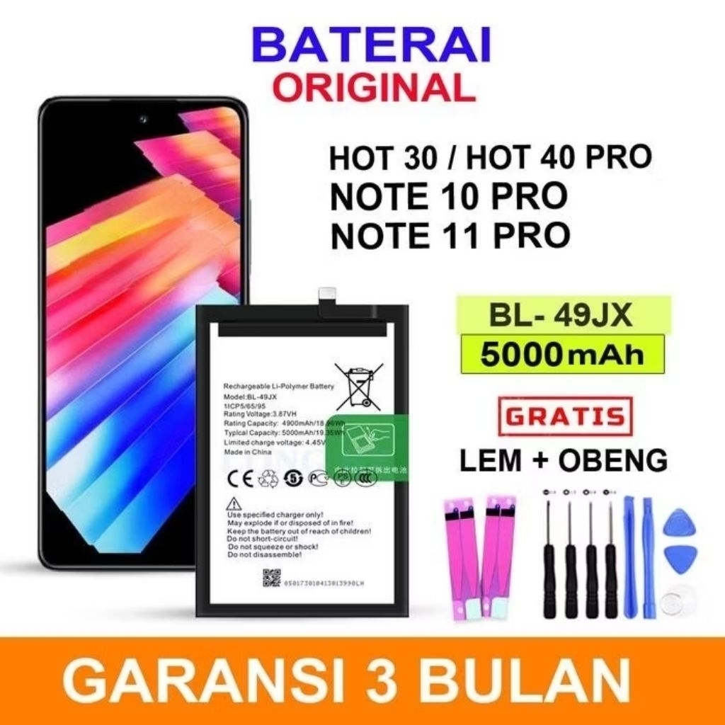 Jual Baterai batre INFINIX Hot 30 / Hot 40 Pro / Note 10 PRO / Note 11 ...