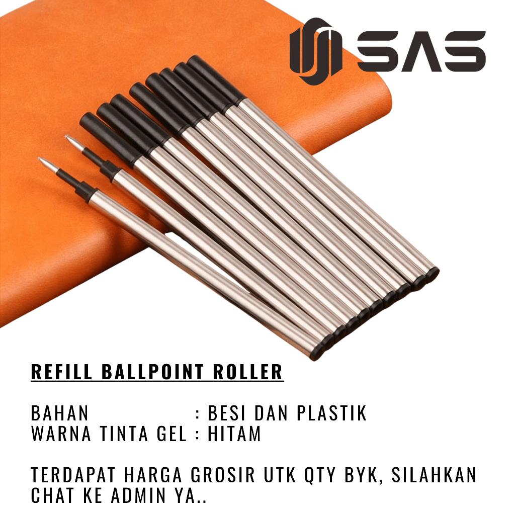 Jual Isi Ulang Pulpen | Refill Roller BallPoint | Bahan Besi / Plastik ...